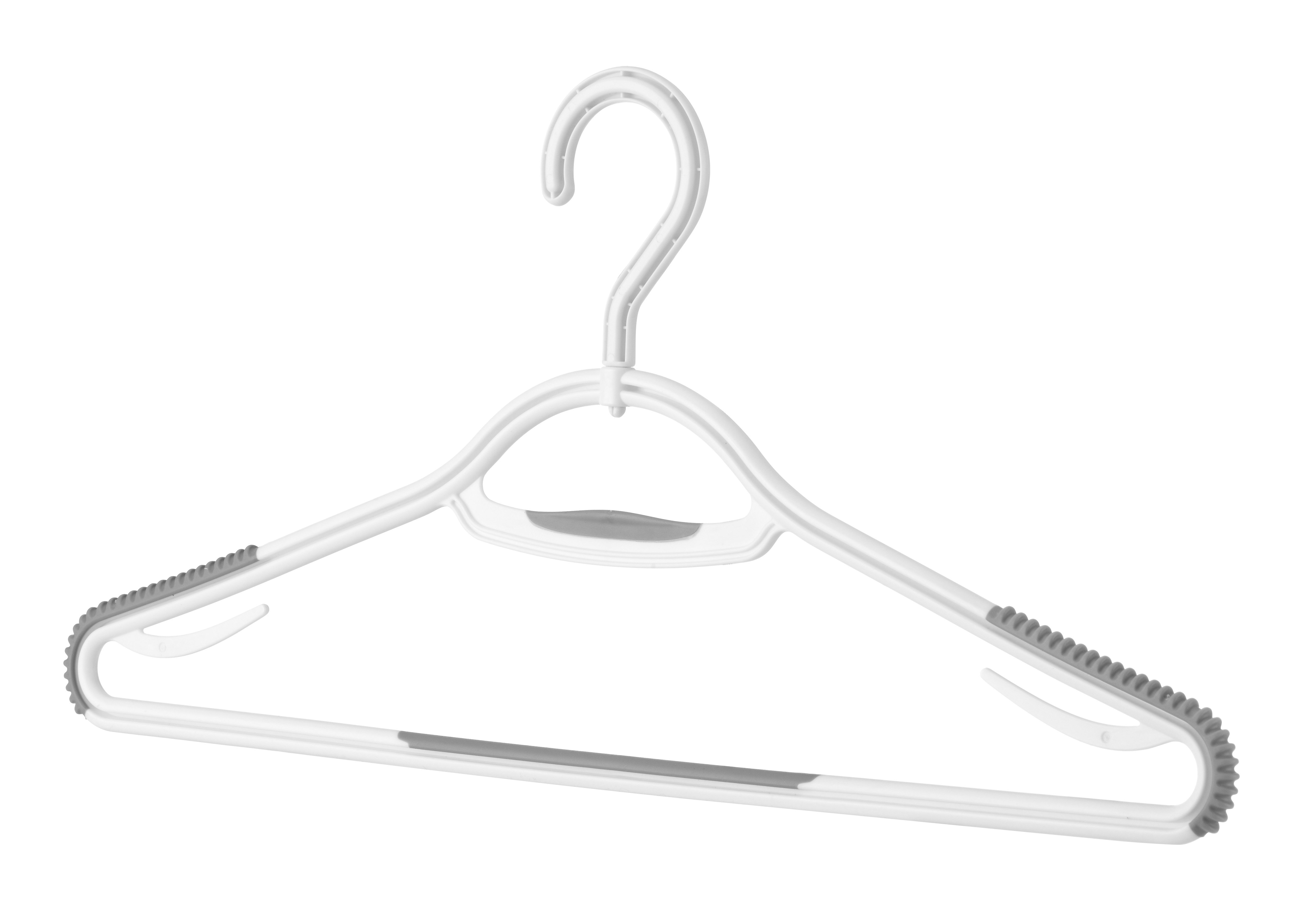 Rebrilliant Slim Sure-Grip Hangers with Swivel Hook - White and Gray ...