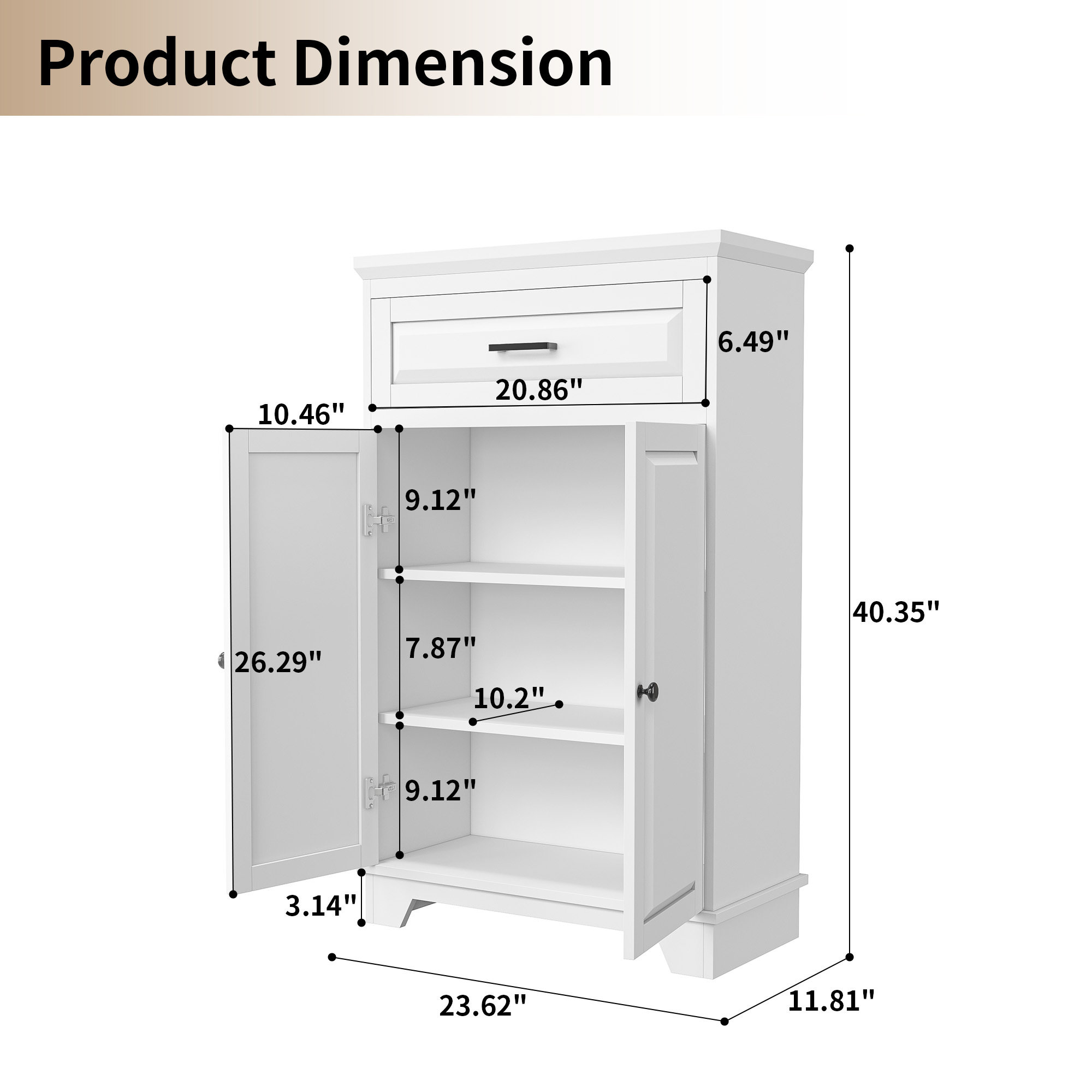 Winston Porter Freestanding Bathroom Cabinet, Bathroom Storage Cabine ...