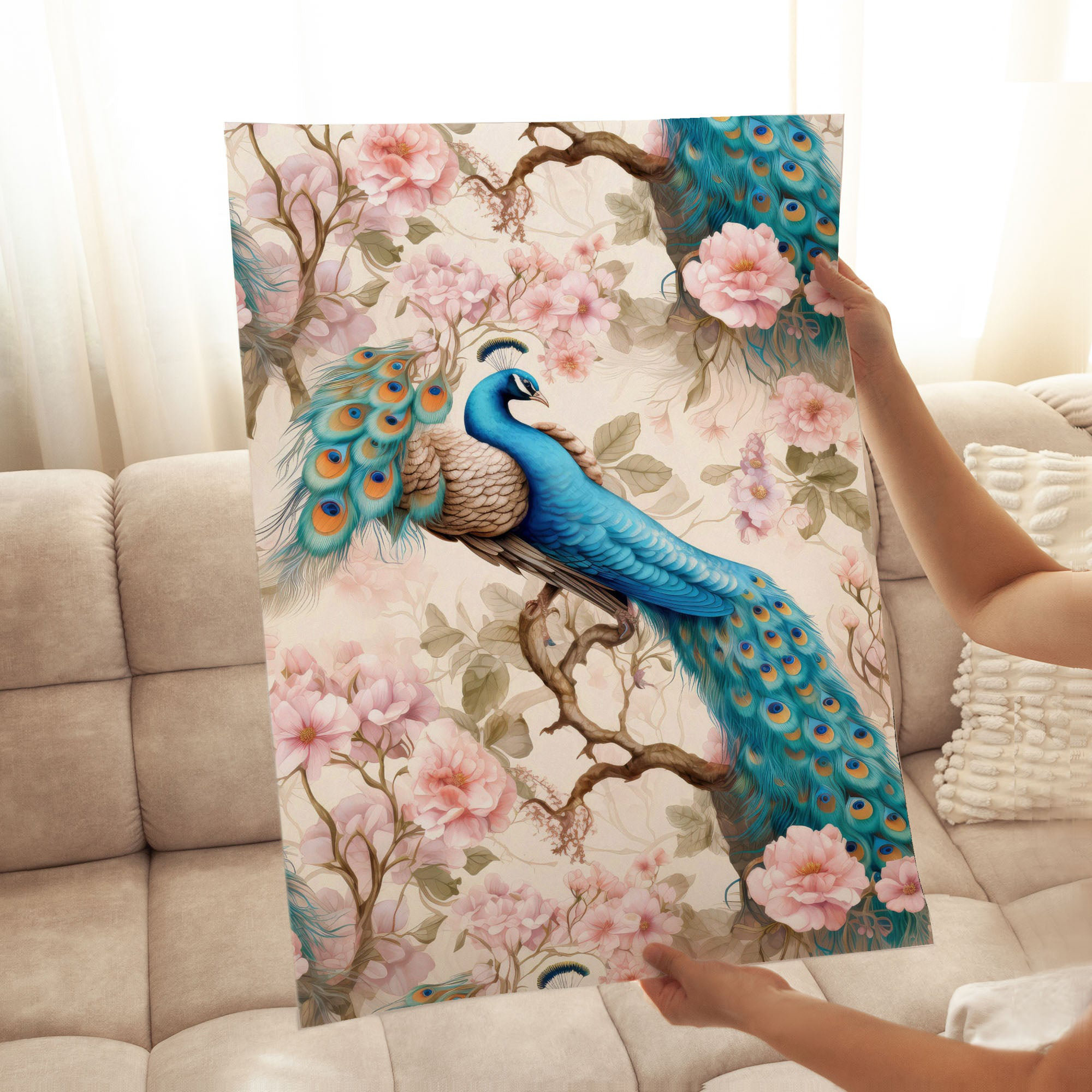 Winston Porter Animals Peacock Pattern VIII Modern Unframed Art Print ...