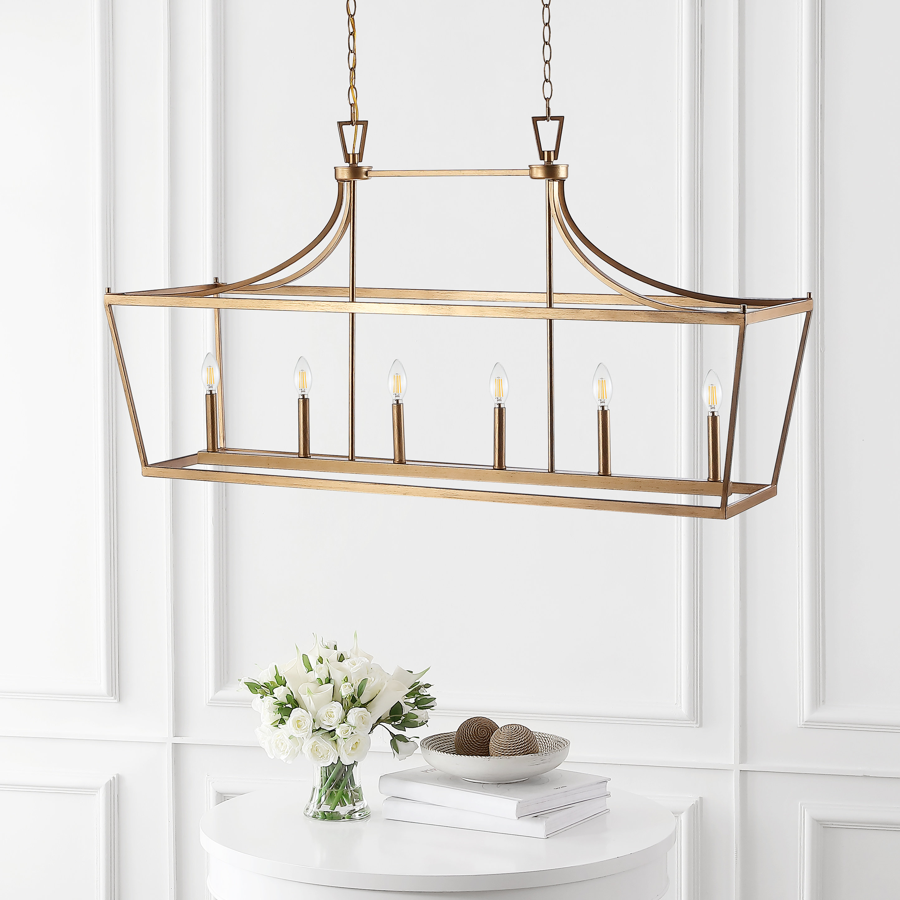Ivy Bronx Nardone 6 - Light Kitchen Island Linear Pendant & Reviews ...