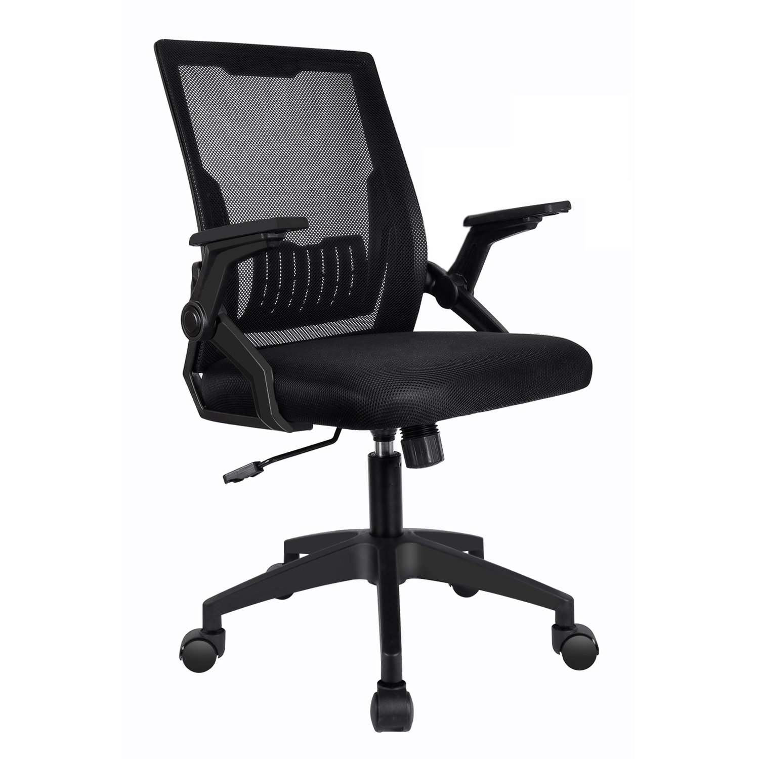 George Oliver Bleona Office Chair With Flip-Up Armrests Ergonomic ...