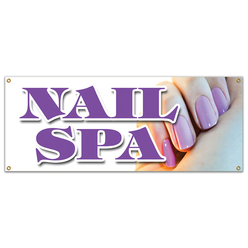SignMission NAIL SPA BANNER SIGN Manicure Pedicure Gel Acrylic Designs ...