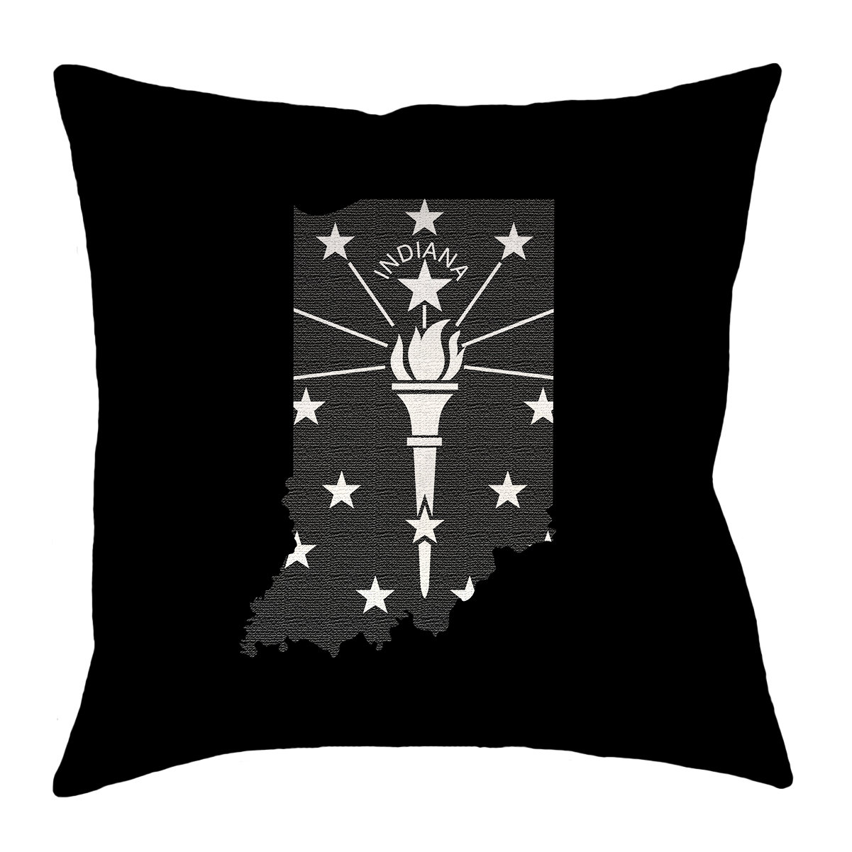 ArtVerse Katelyn Smith Indiana Flag Black Pillows in , Faux Suede ...