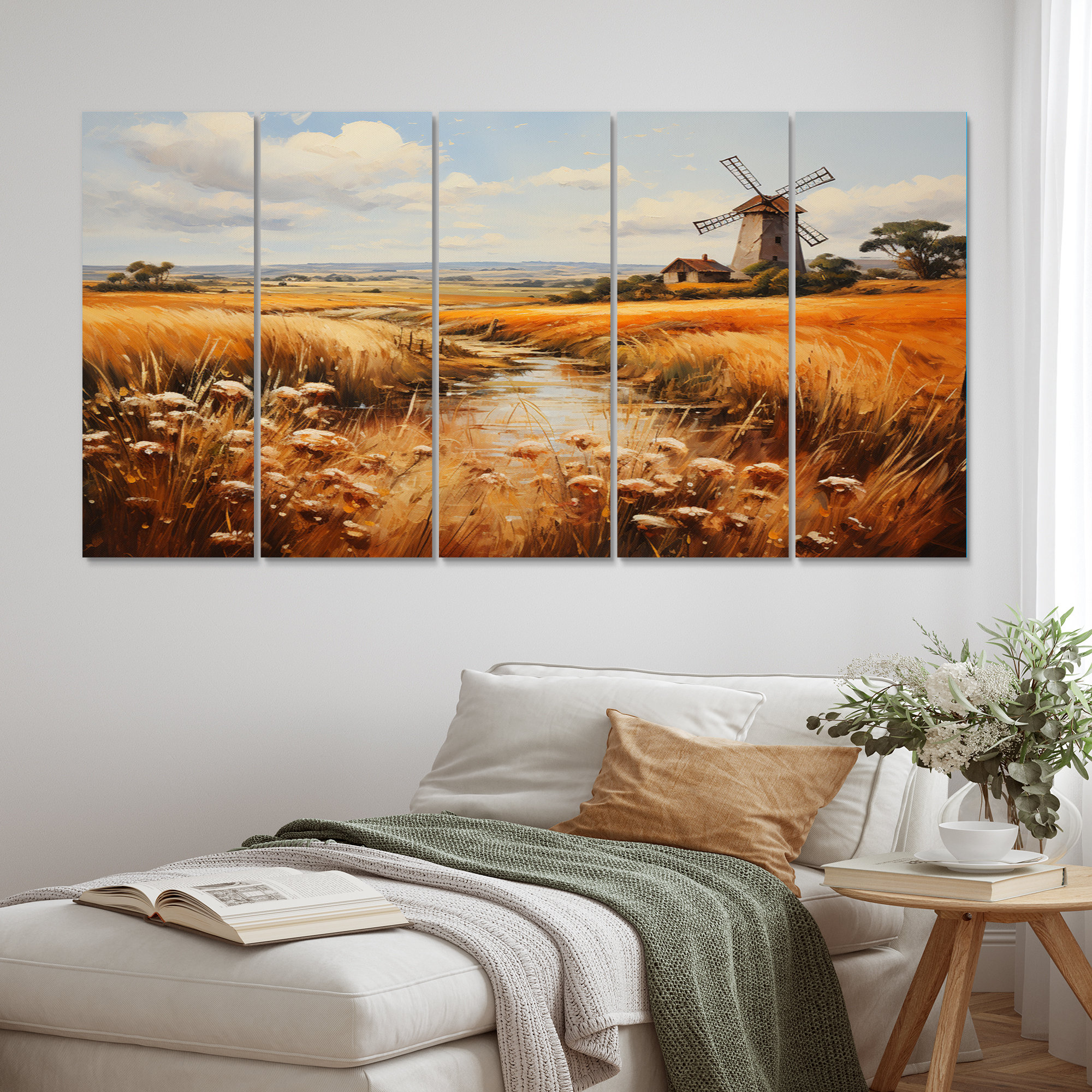 Winston Porter Denmark Windmill Serenade - Farmhouse Wall Art Print - 5 ...