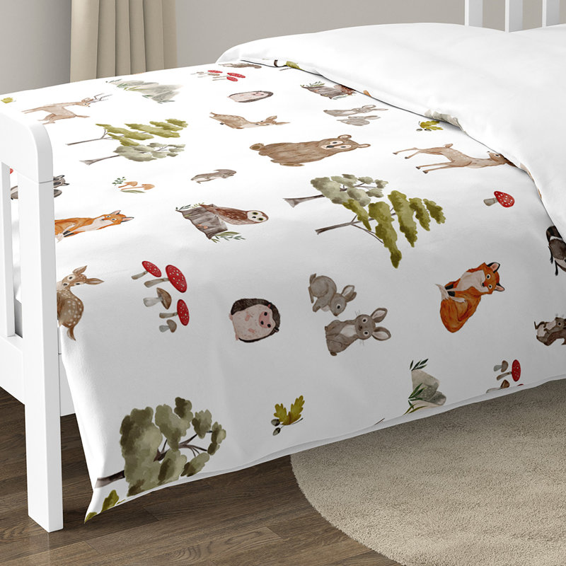 Sweet Jojo Designs Watercolor Woodland Forest Animals 5 Piece Toddler ...