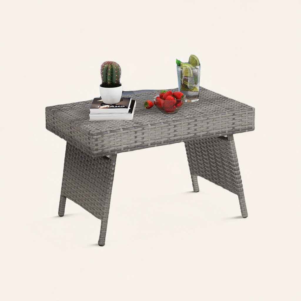 Hokku Designs Whittal Rectangular 16'' L x 24'' W Outdoor Side Table ...