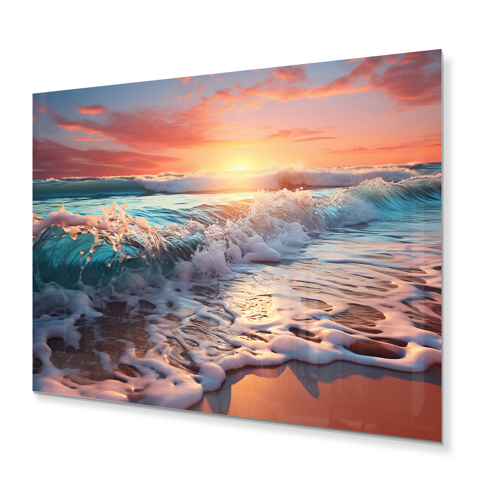 Highland Dunes Sunset Horizon IV - Coastal Print on Metal | Wayfair