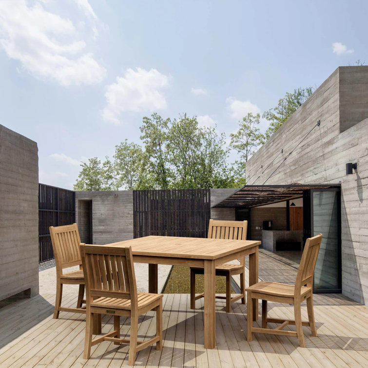 Wildon Home® Destanie 4 - Person Square Teak Outdoor Dining Set | Wayfair