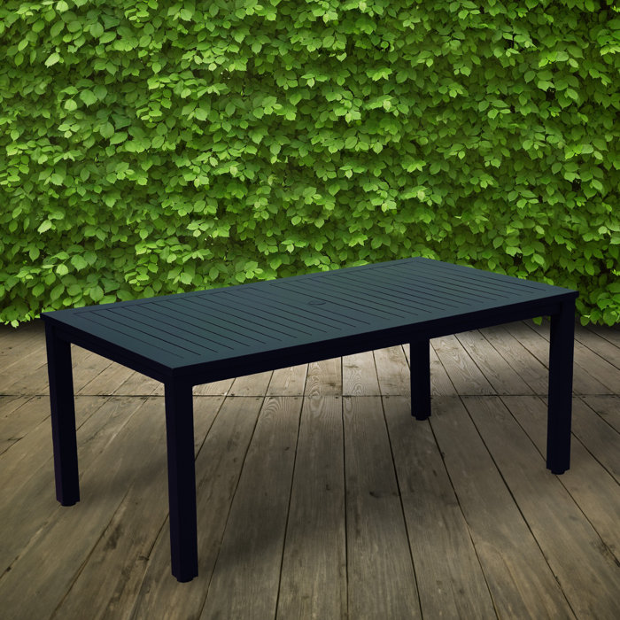 Red Barrel Studio® Haroldean Metal Outdoor Dining Table | Wayfair