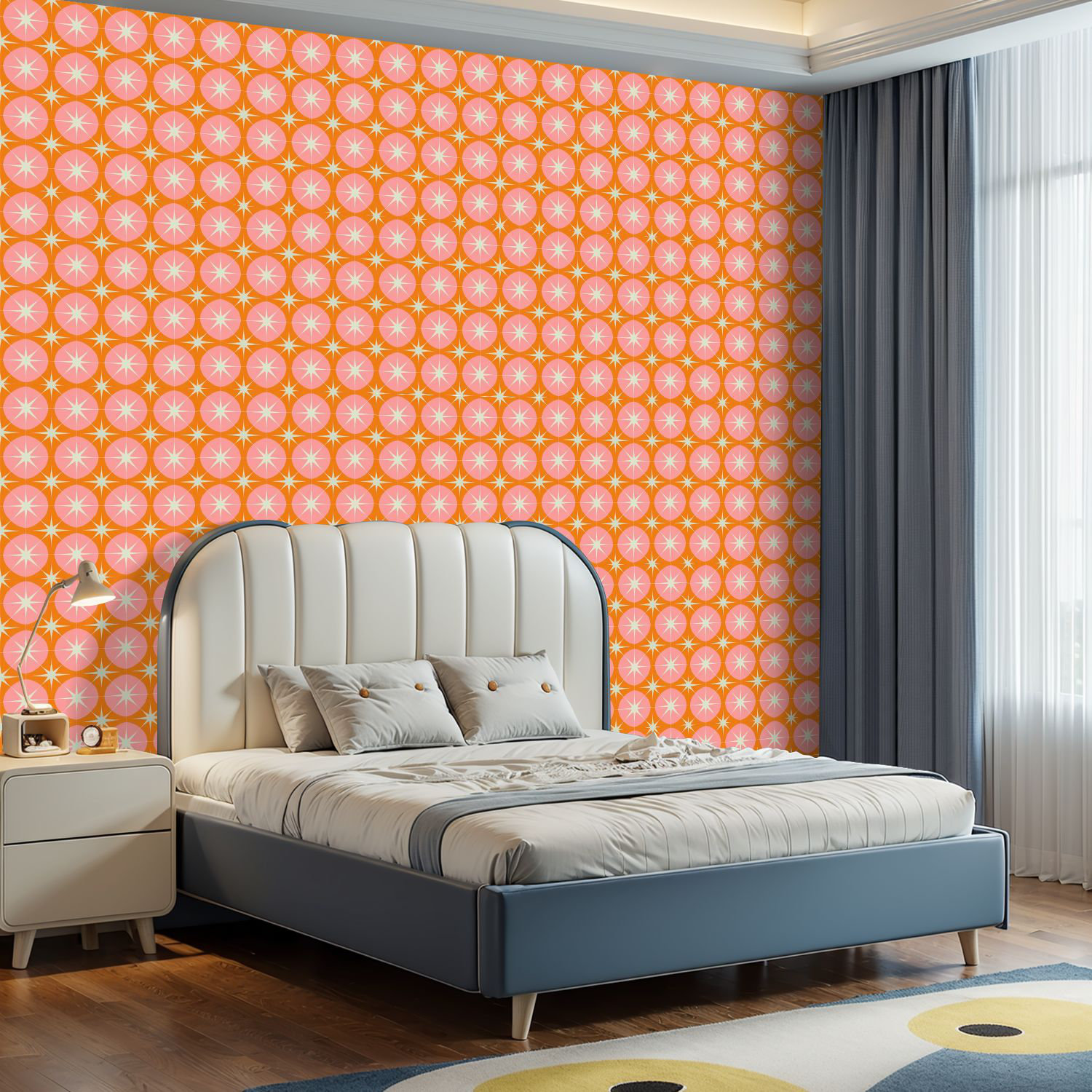 Ebern Designs Peel and Stick Wallpaper Contact Paper 50s Mid Century ...