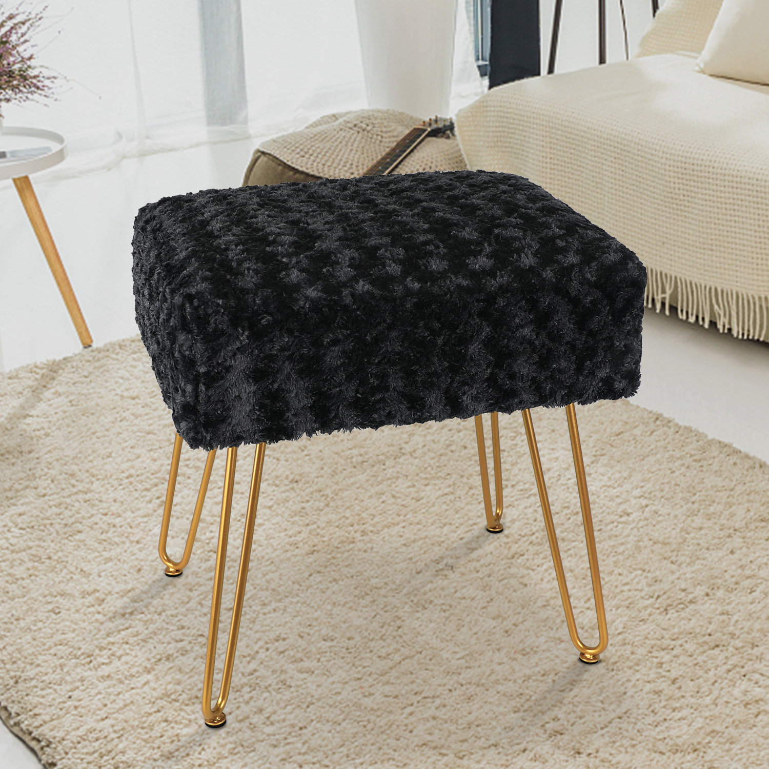 Mercer41 Jannesa 17.7'' Tall Iron Accent Stool - Wayfair Canada