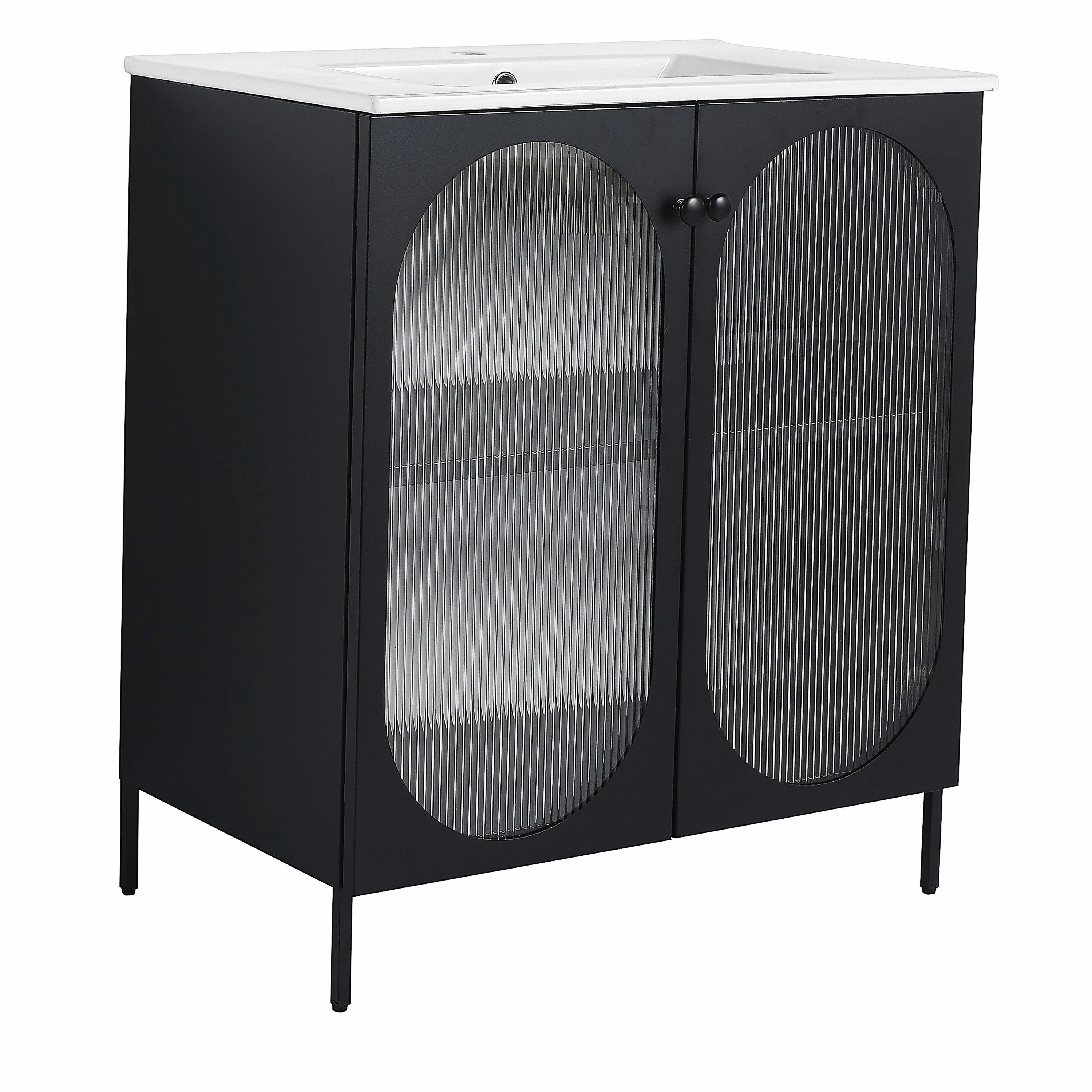 George Oliver 30-inch vertical bathroom countertop with ceramic ...