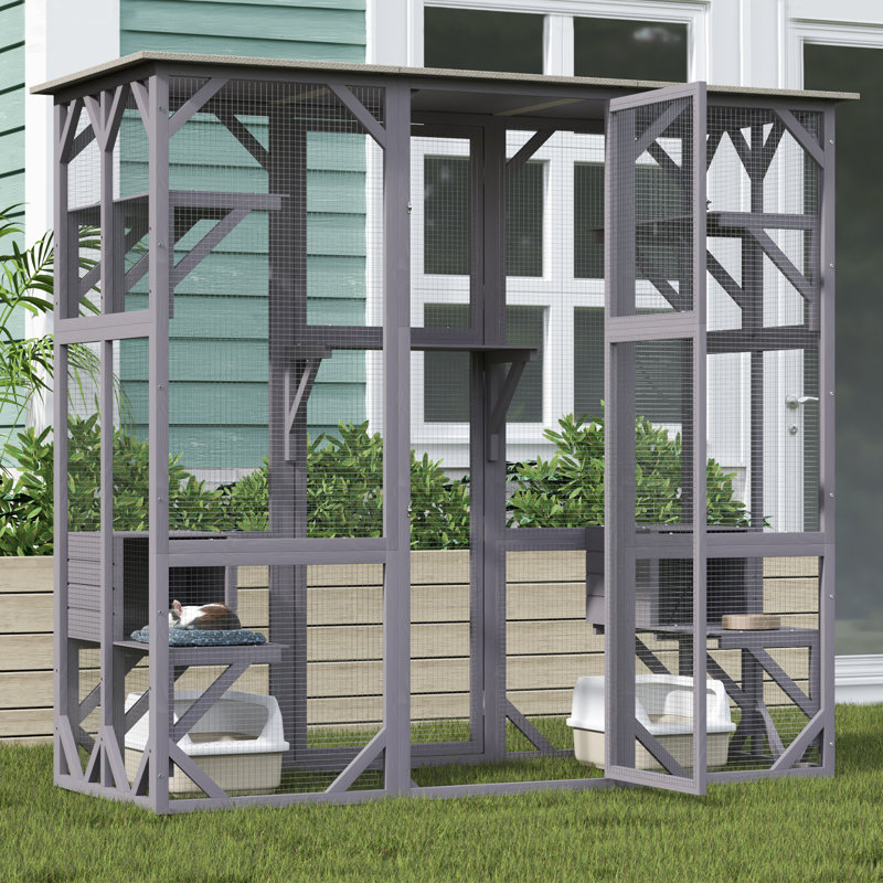 VEVOR Cat House Outdoor, 7-Tier Large Catio | Wayfair