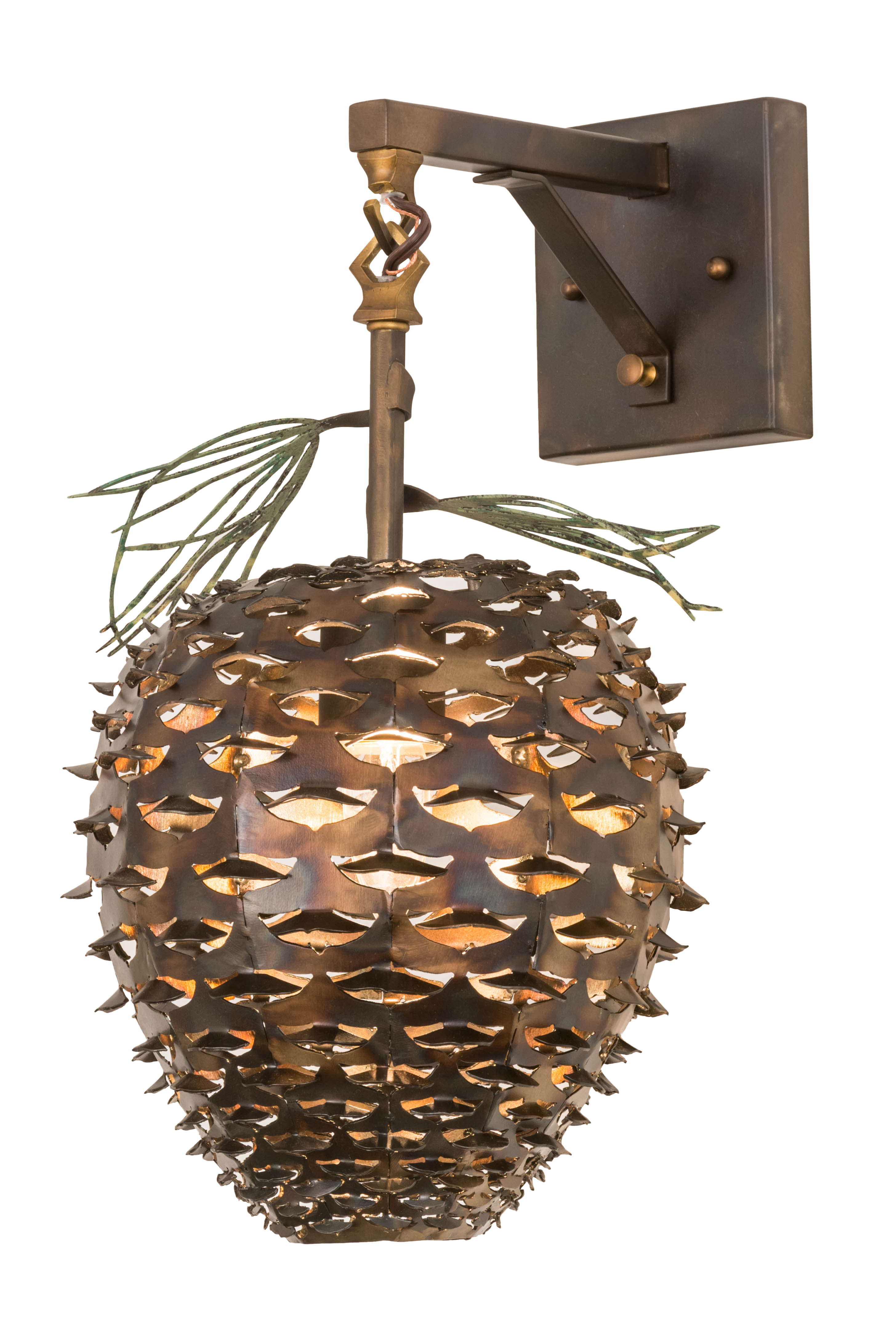 Meyda Lighting Stoneycreek Pinecone 1-Light Armed Sconce | Perigold
