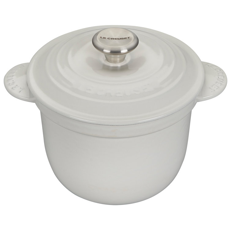 Le Creuset Enameled Cast Iron Rice Pot with Lid and Steamer Insert ...