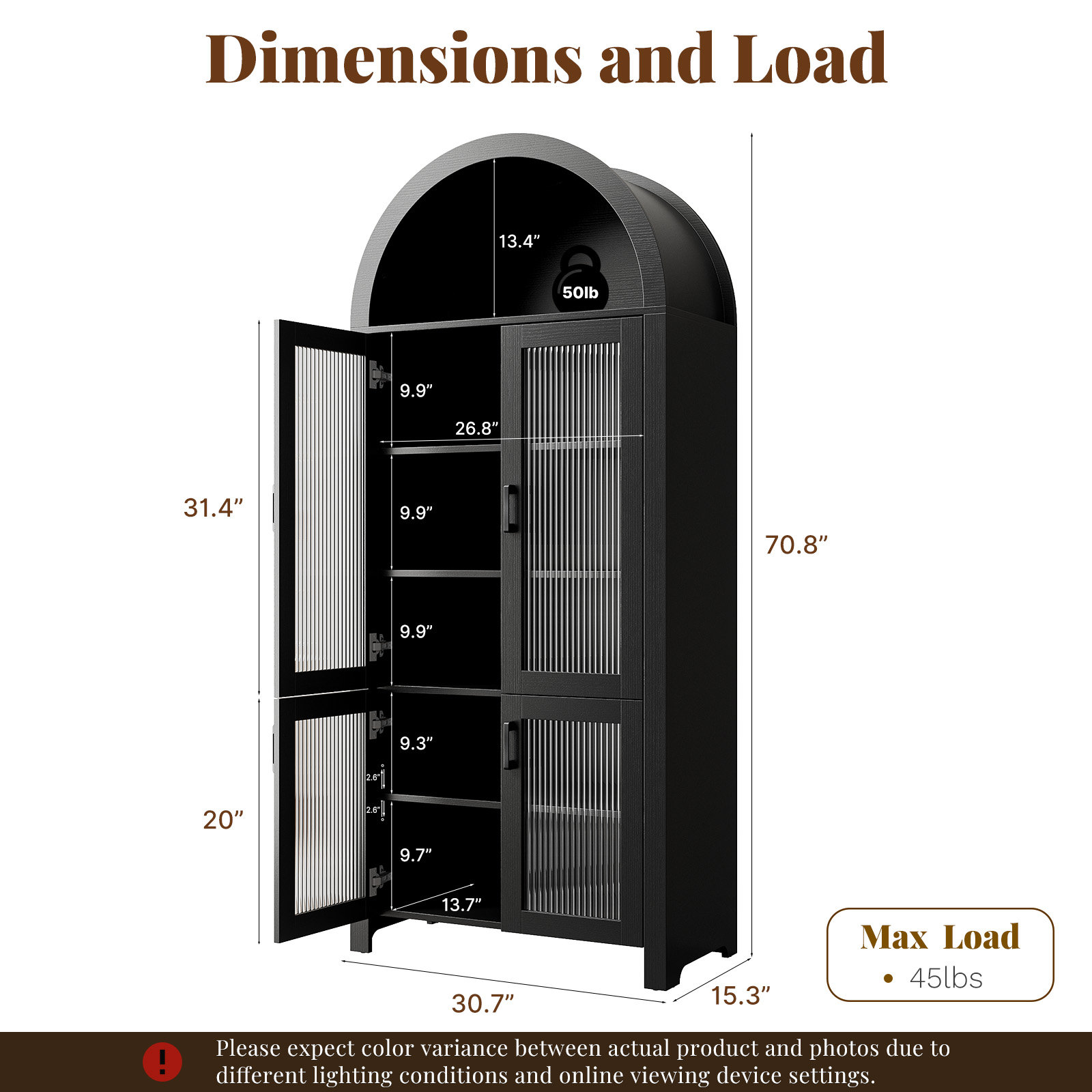 Winston Porter Arched Display Cabinet & Reviews | Wayfair