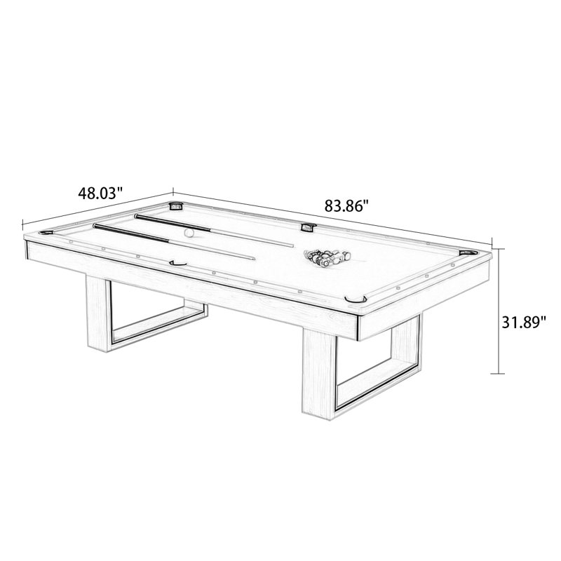 pool dining table dimensions
