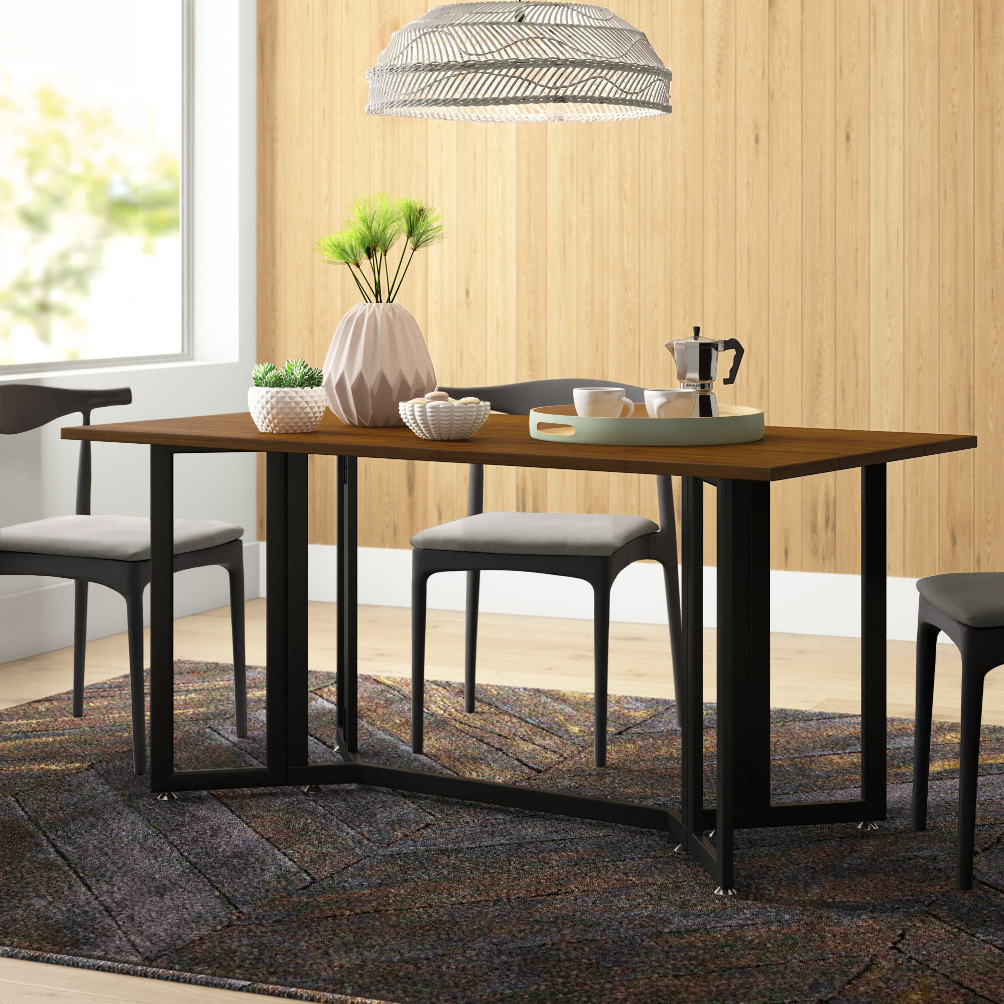 Latitude Run® Adams Drop Leaf Trestle Dining Table & Reviews | Wayfair