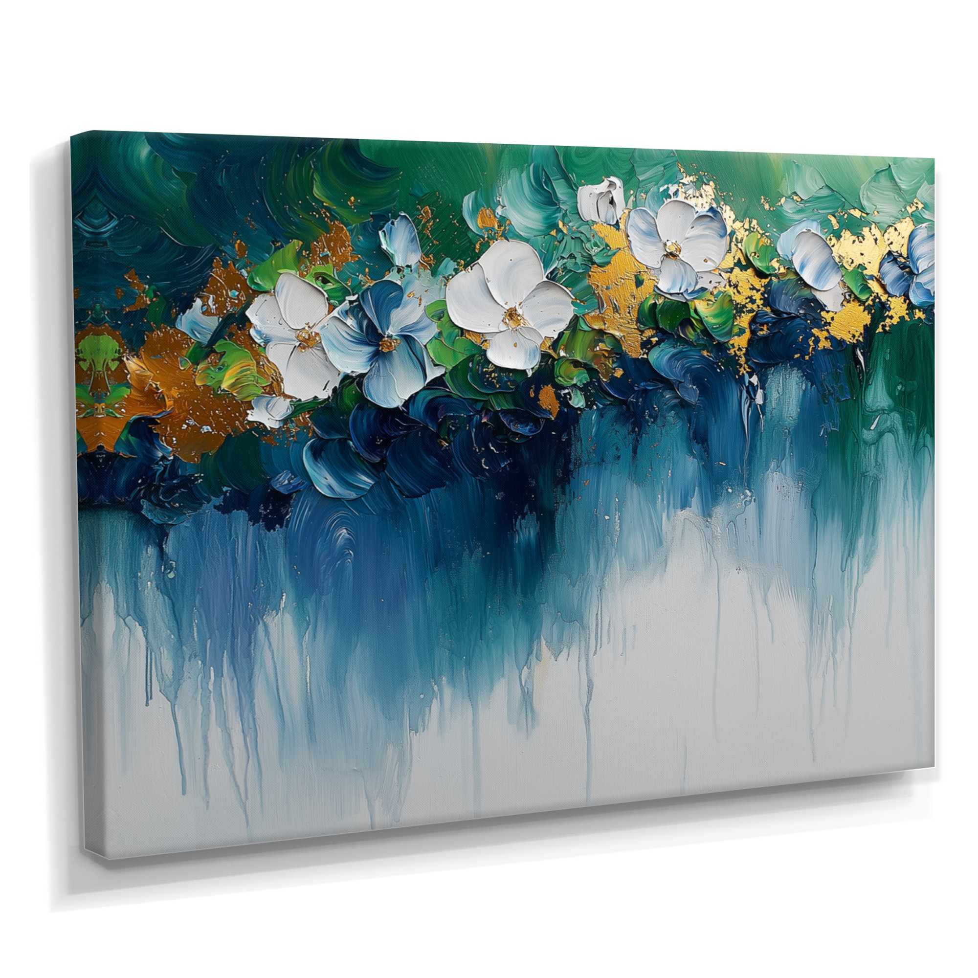 Wrought Studio™ Nuhad Green Neo Expressionism Of Rhythmic Drizzle ...