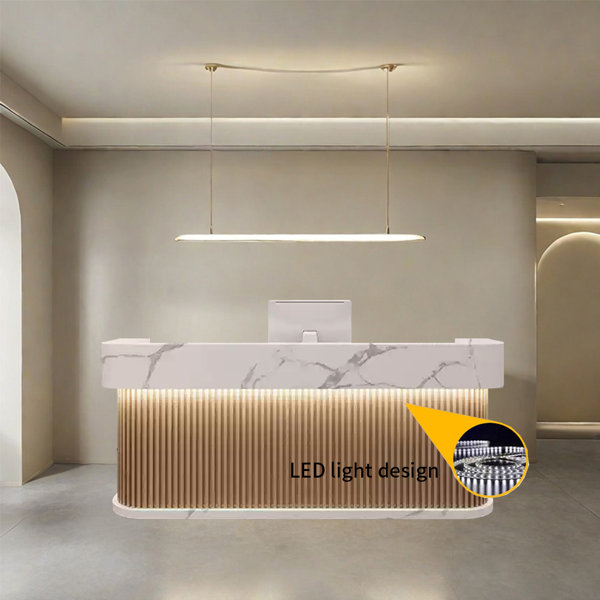 OX Art Reception Desk Multifunctional Computer Desk, Front Desk Table ...