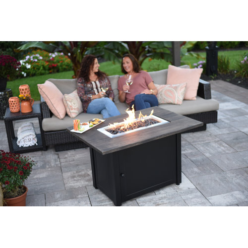 Endless Summer, The Marc, 40" x 28" Rectangle LP Gas Outdoor Fire Pit ...