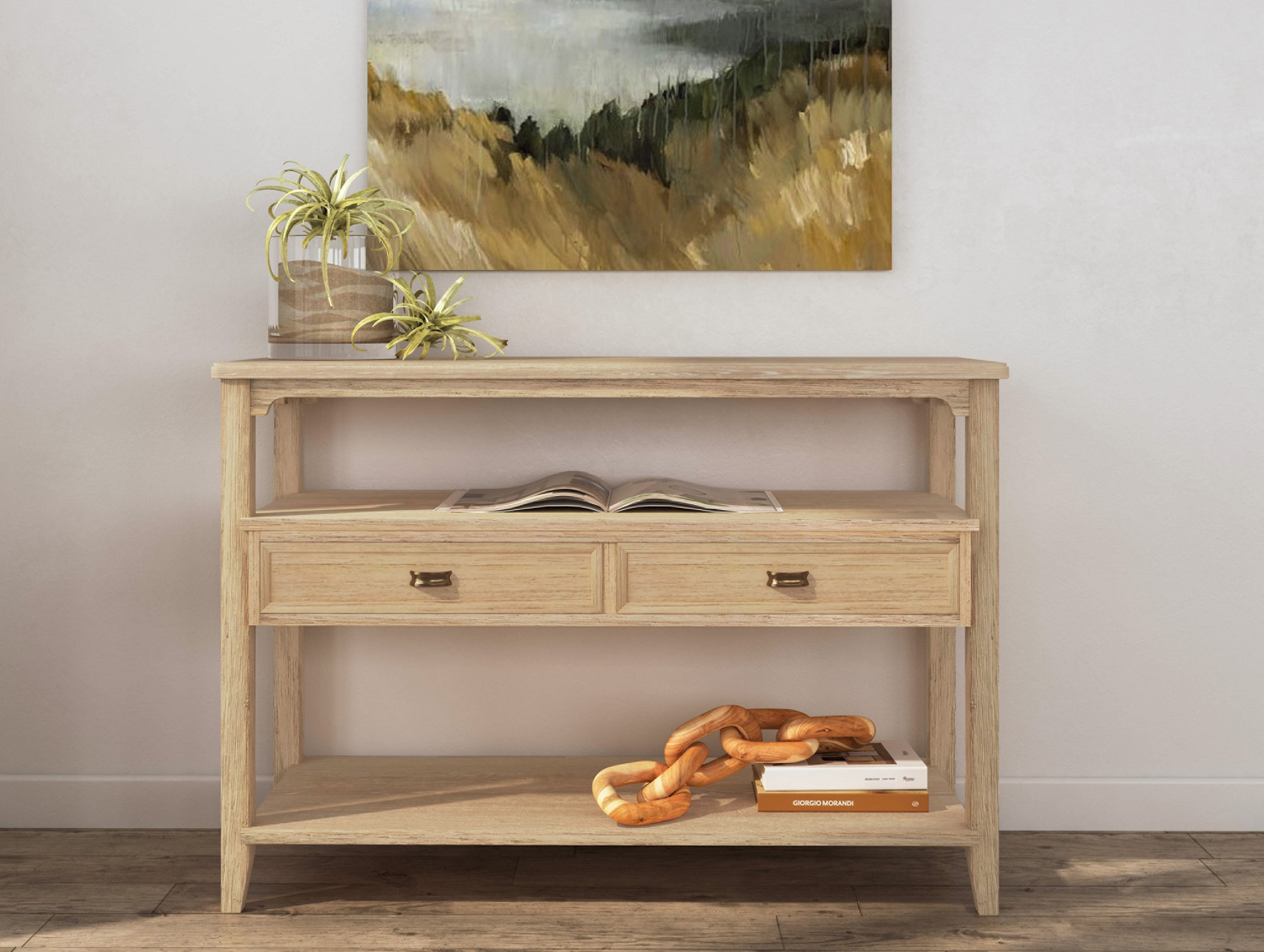 Lark Manor™ Duskin Solid Wood And Veneers Sofa Console Table | Wayfair