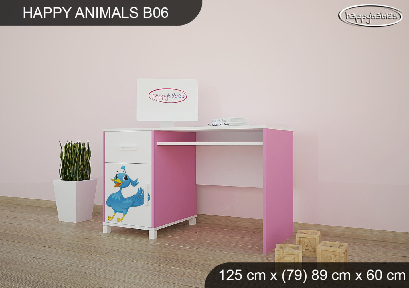 Happy Babies Animals 125cm W Computer Desk | Wayfair.co.uk