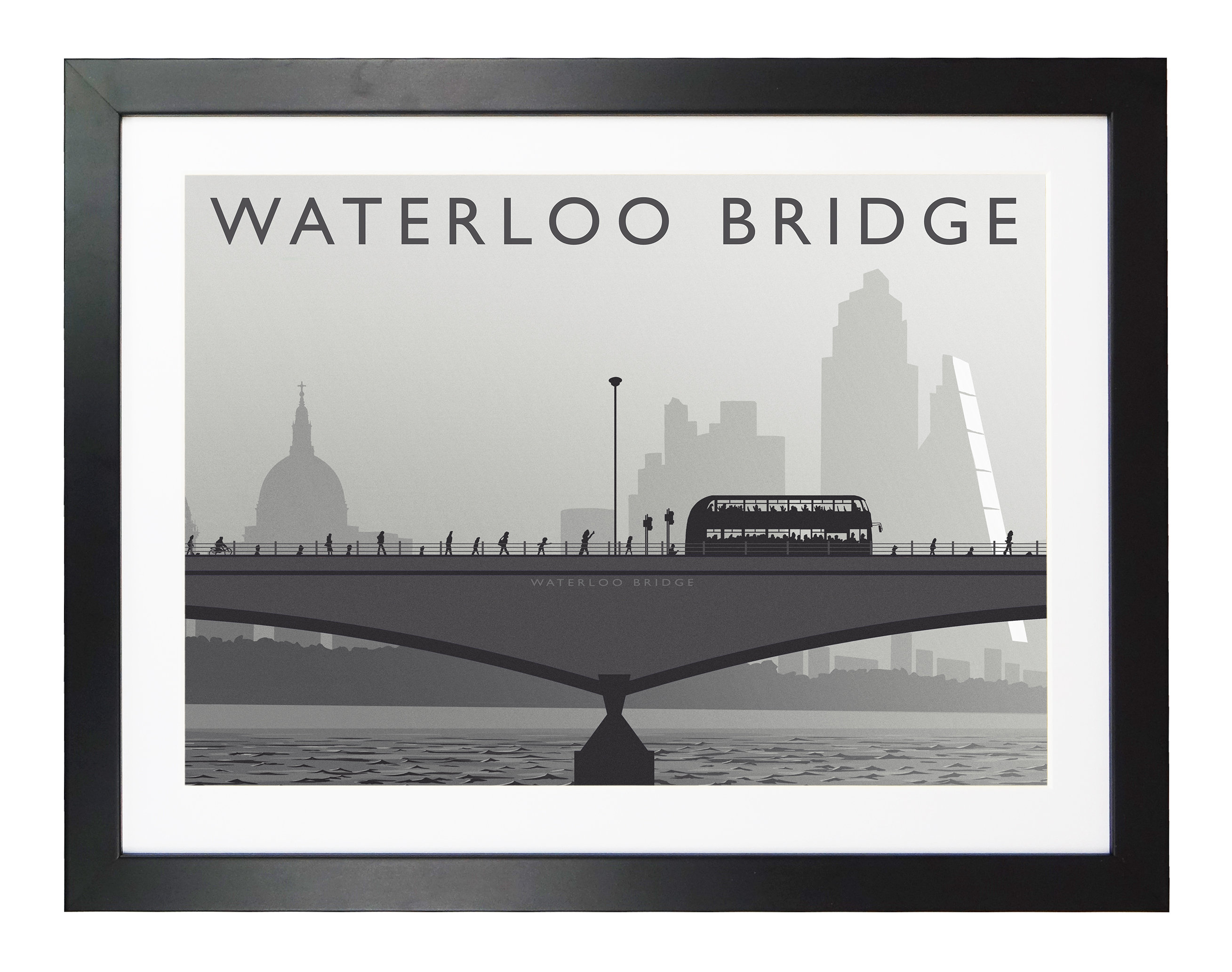 17 Stories Waterloo Bridge - Graphic Art Print on Paper | Wayfair.co.uk
