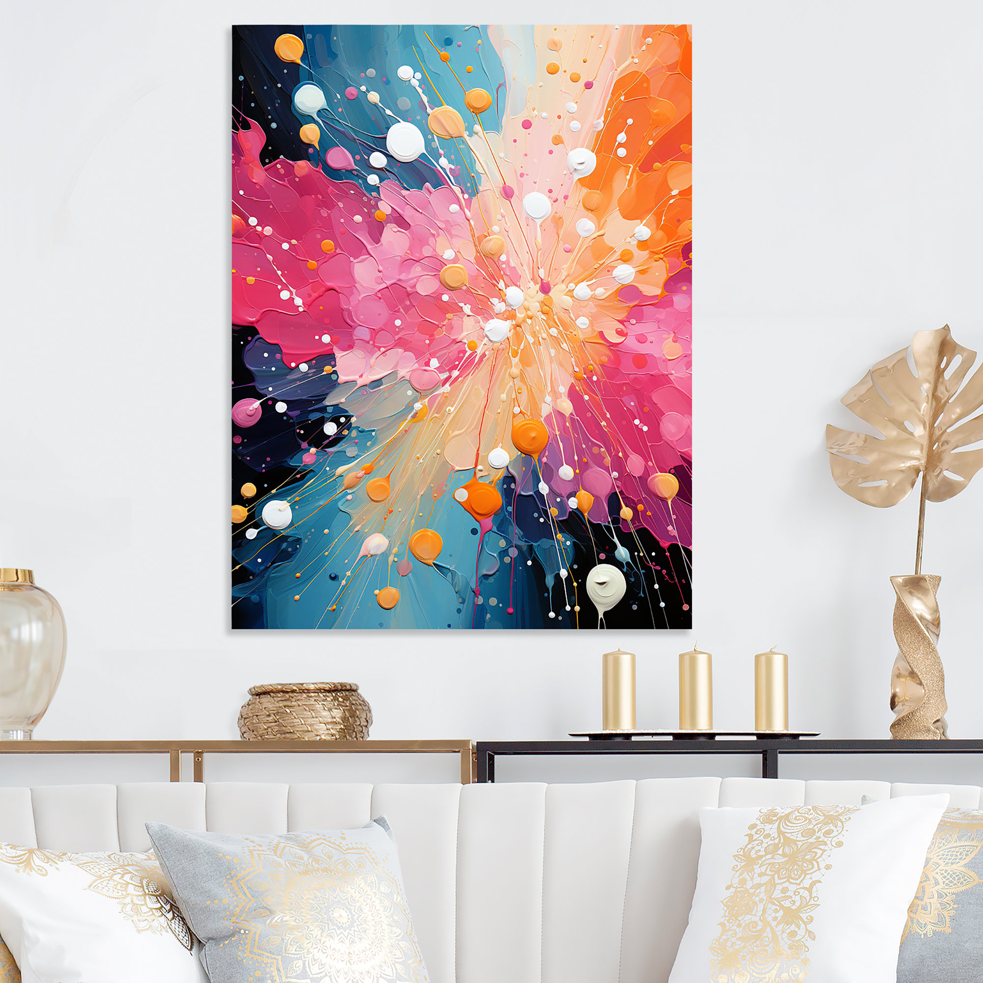 Ivy Bronx Pink And Blue Neon Pop Art III - Pop Art Metal Wall Art | Wayfair