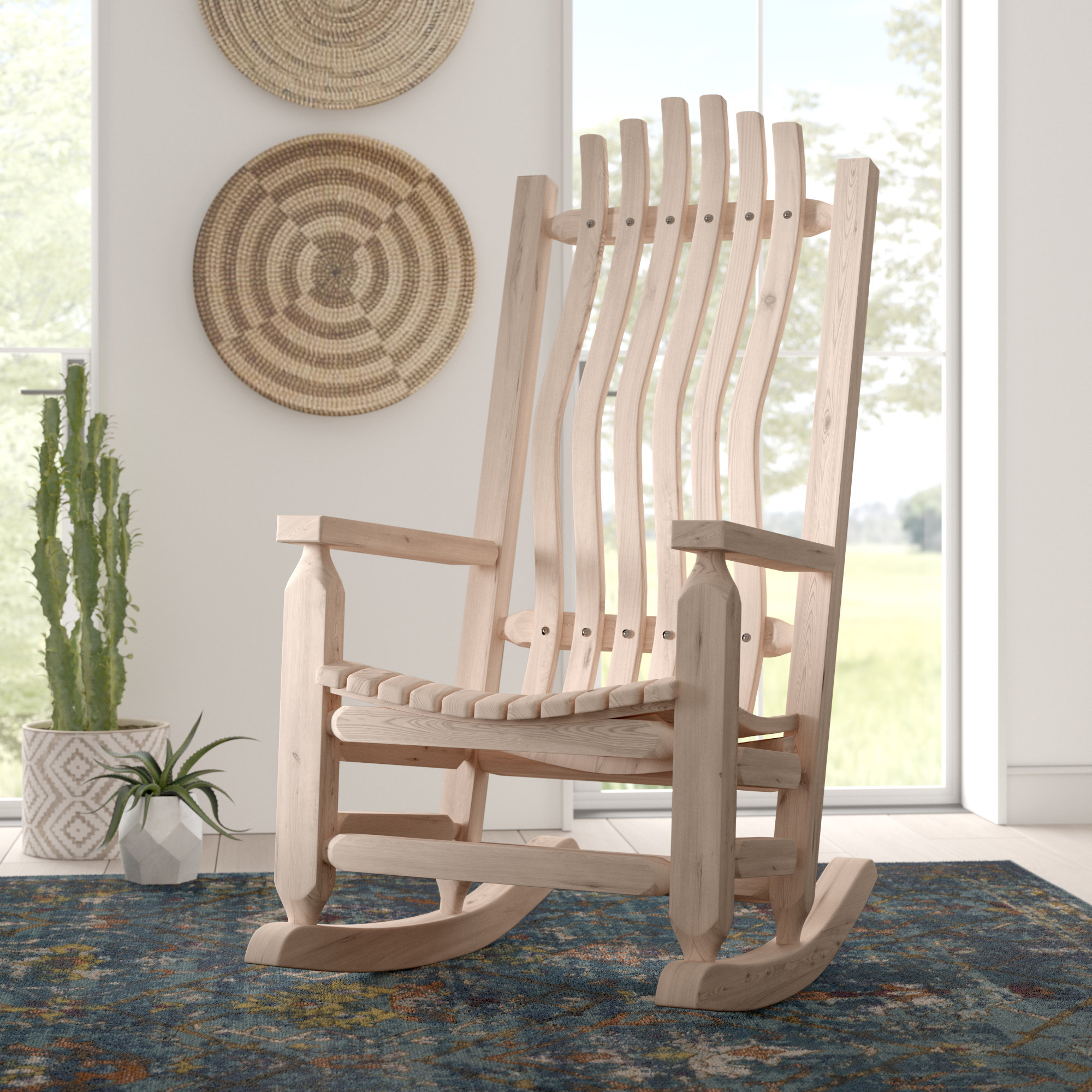 Loon Peak® Homestead Lodge Pole Pine Adult Rocker | Wayfair
