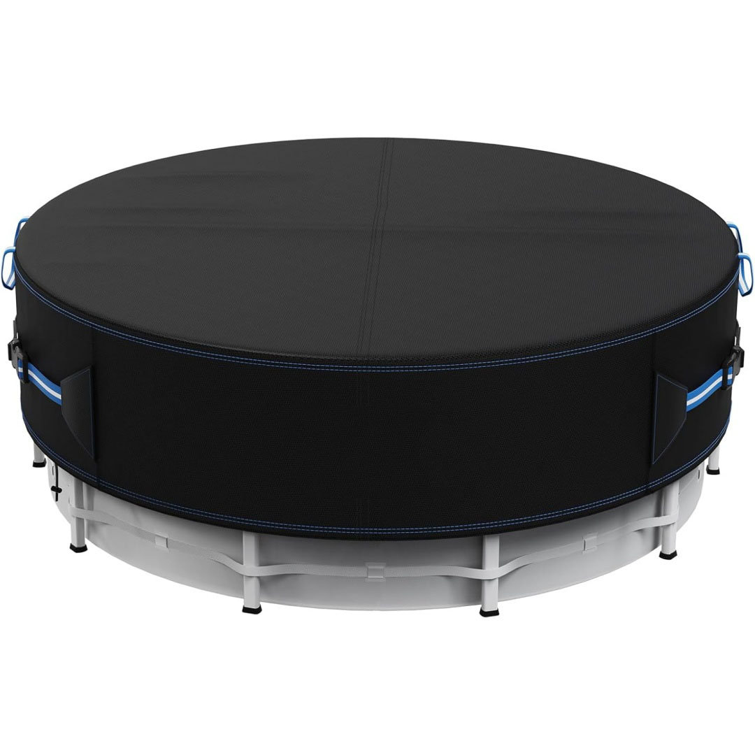 DESIGN SHOP BY SHELL 15 Ft Round Pool Cover With Reflective Strips ...