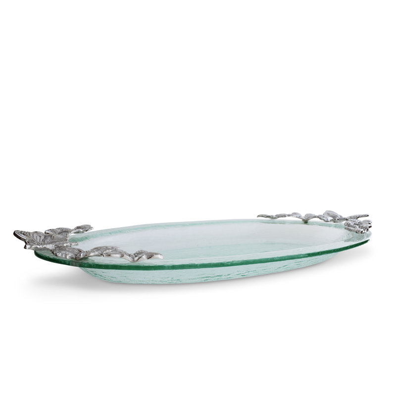 Arthur Court Designs Butterfly Glass Platter | Wayfair