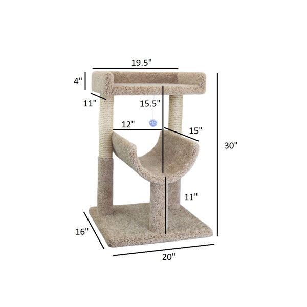 New Cat Condos 30" Cat Tree & Reviews | Wayfair