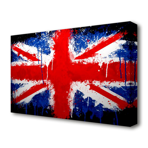 East Urban Home Union Jack World Flags - No Frame Print on Canvas ...