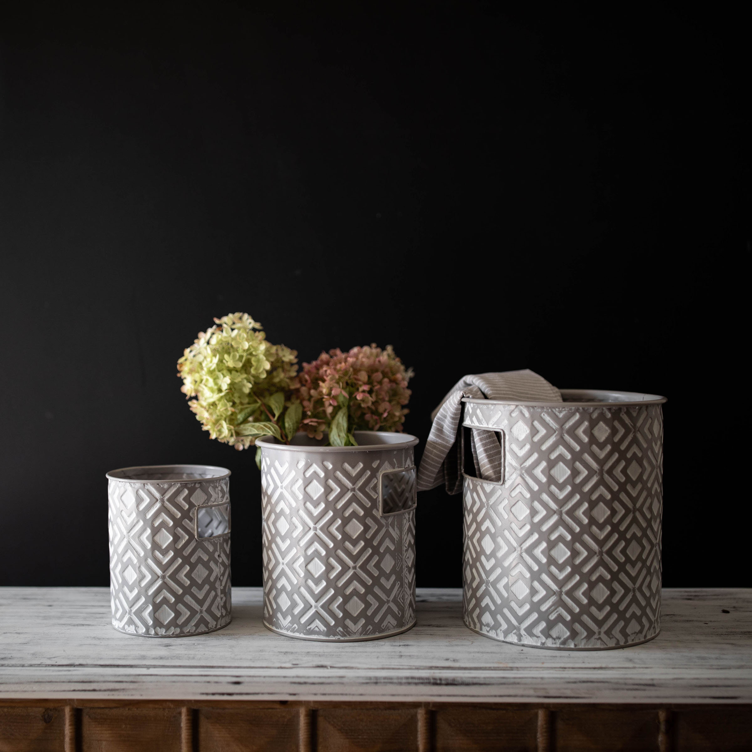 Gracie Oaks 3 Piece Metal/Wire Bucket Set - Wayfair Canada