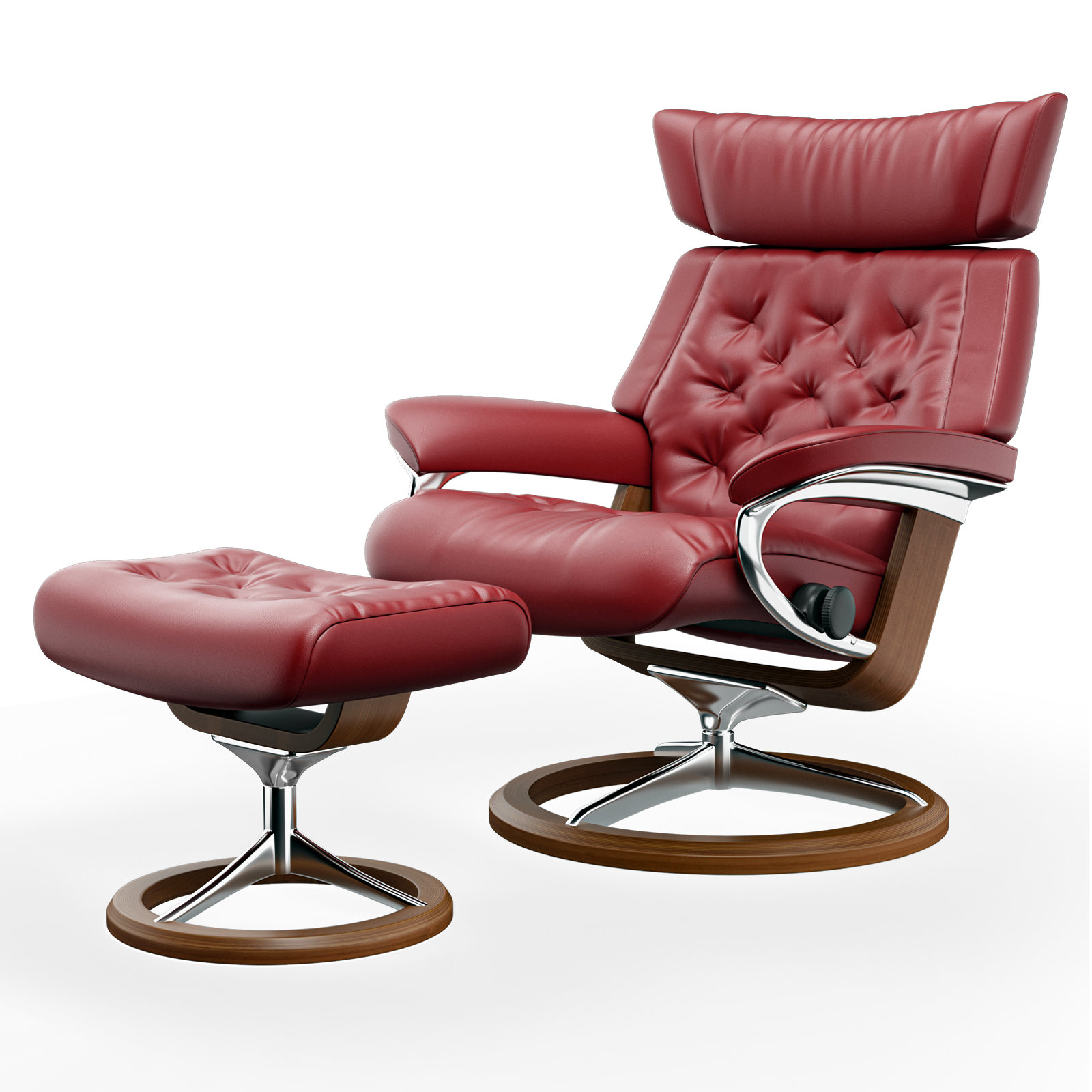 Orren Ellis Leather Swivel Multi-position Ergonomic Lounge Chair ...