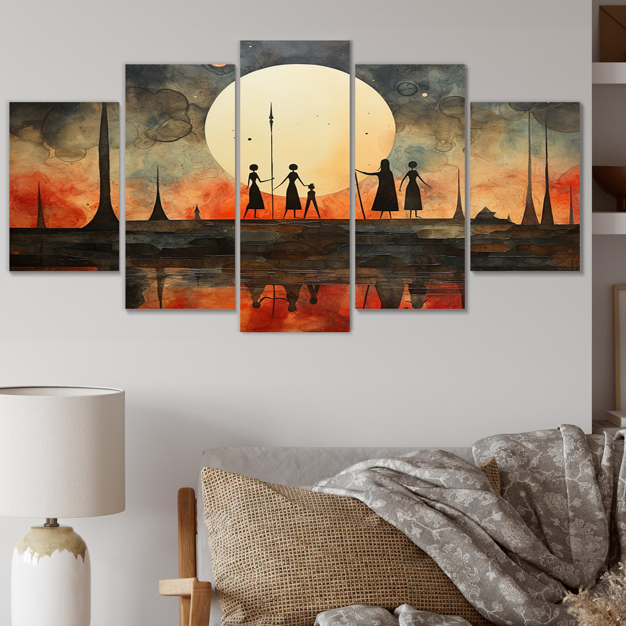 Lark Manor™ Coral Grey Mexico Art The Birth - Mexican Wall Art Print ...