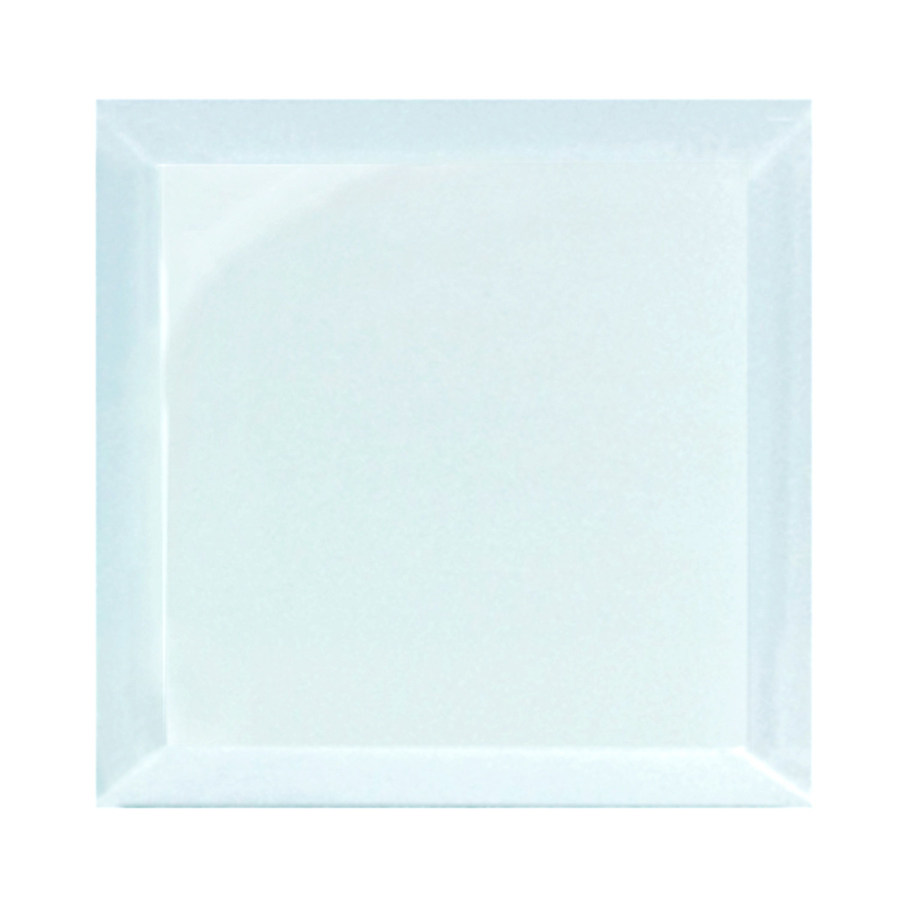 Abolos Frosted Elegance 8 in. x 8 in. Diamond Grade Glass Beveled Large ...