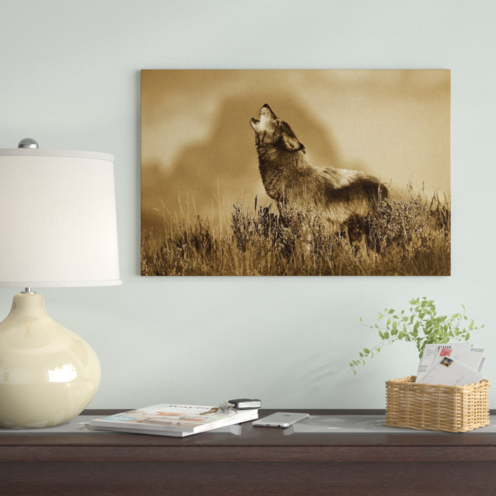 East Urban Home 'Timber Wolf Adult Howling, Teton Valley Idaho ...