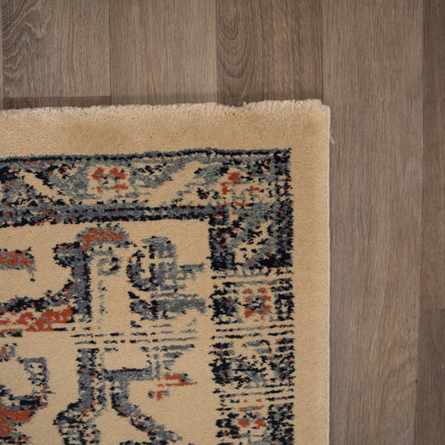 Charlton Home® Yazan Performance Yellow/Black Rug | Wayfair