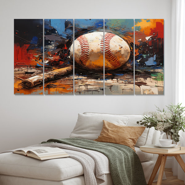 DesignArt Baseball Collage II - Sports Metal Art Print Set | Wayfair