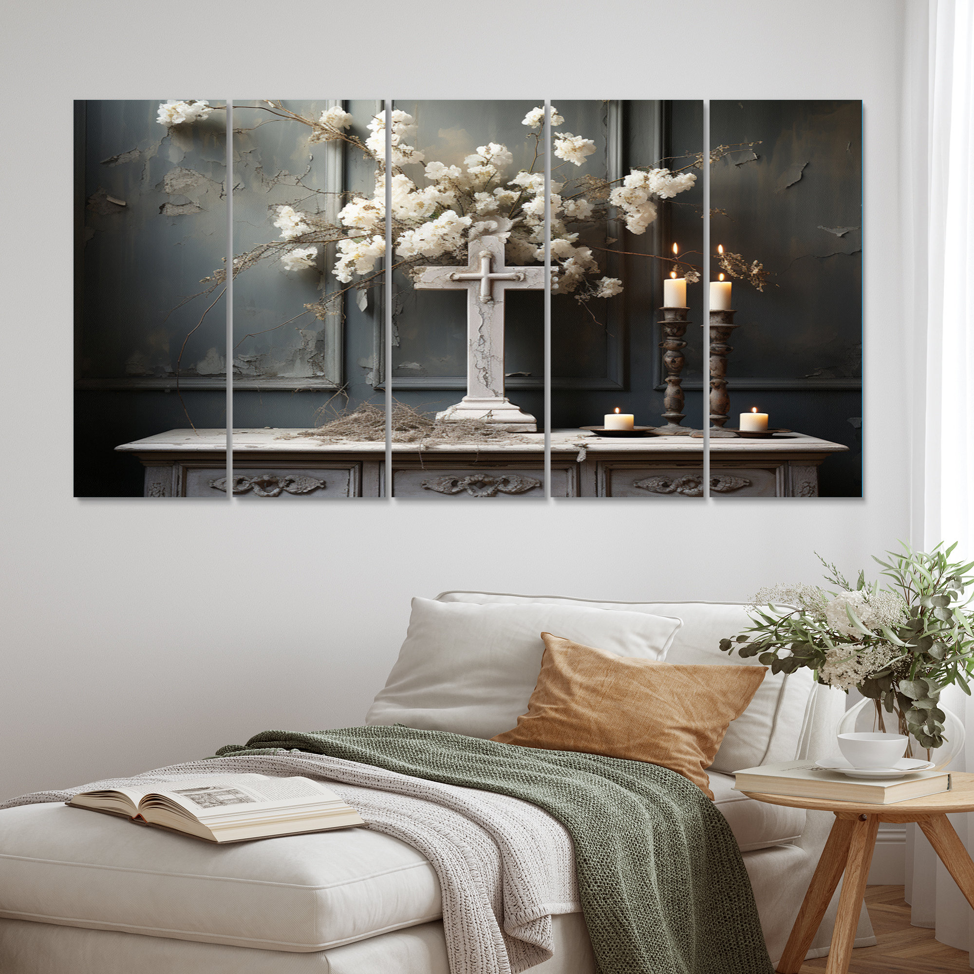 Red Barrel Studio Religious Cross Transcendent Silence - Spiritual Wall ...