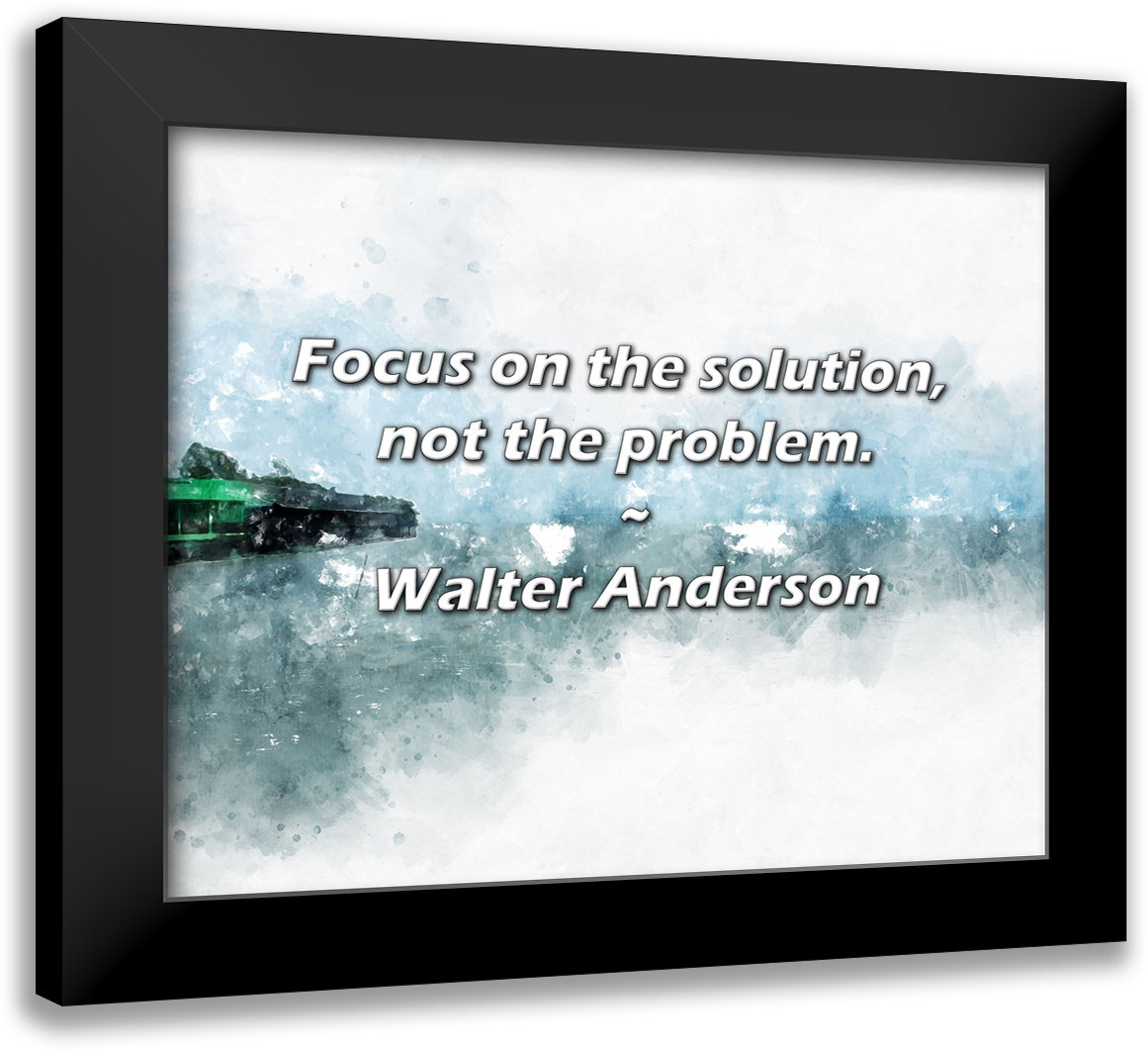 Trinx Walter Anderson Quote: Focus on the solution, not the problem ...