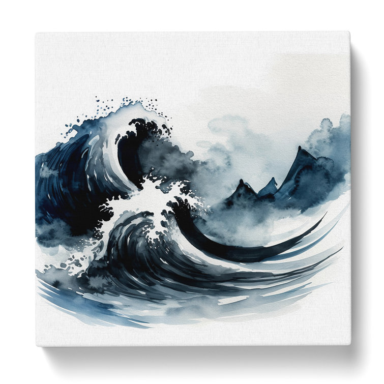 House of Hampton Japanese Wave Ink Wash No.1 | Wayfair.co.uk