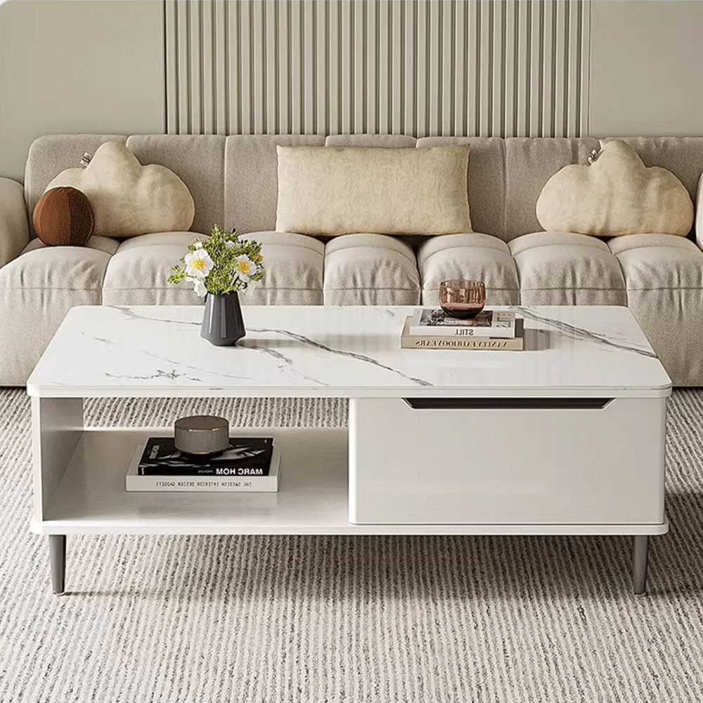 Orxva Galaxy Large storage secure round corner coffee table | Wayfair