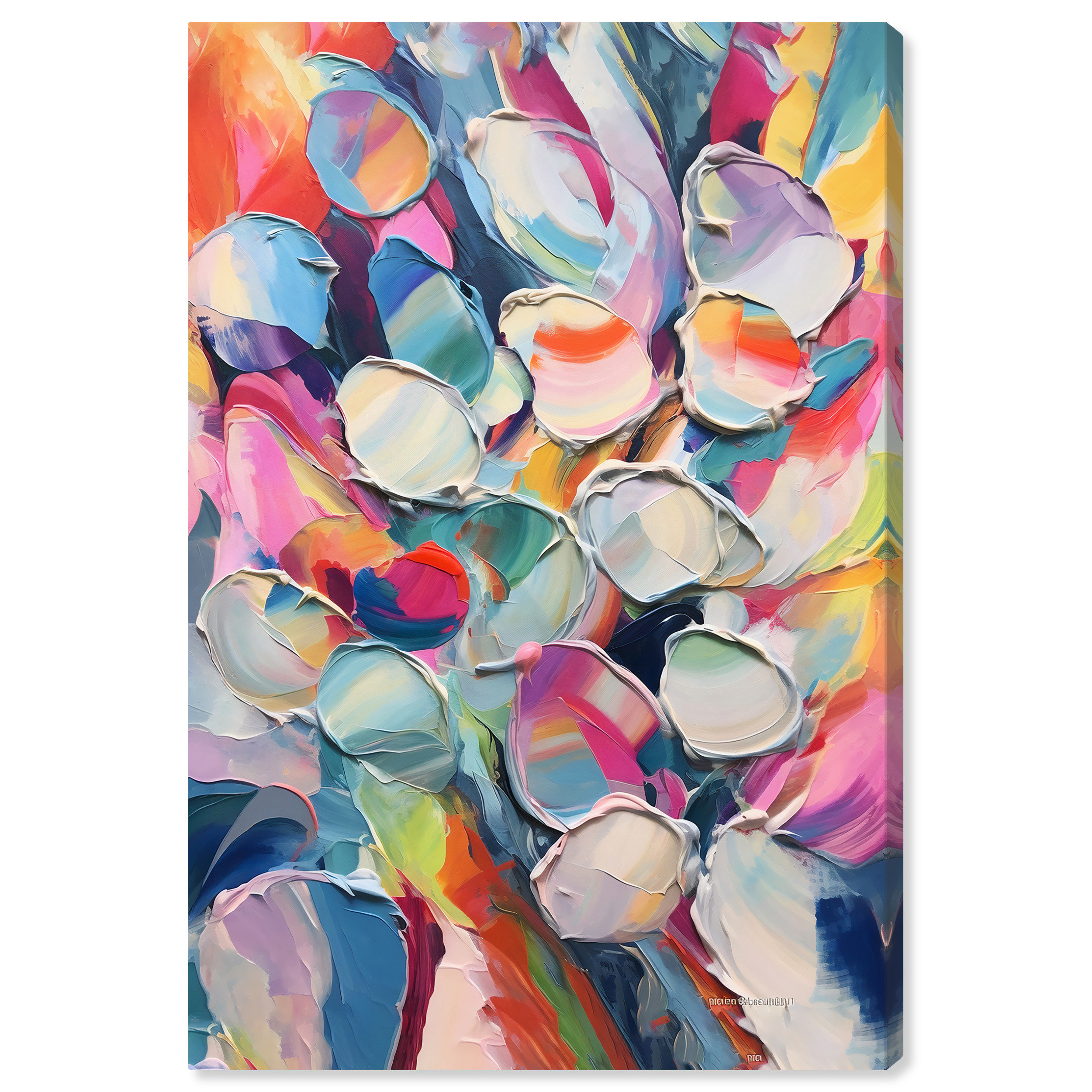 Art Remedy Some Rainbow Petals Retro Modern Abstract Wall Art by Art ...