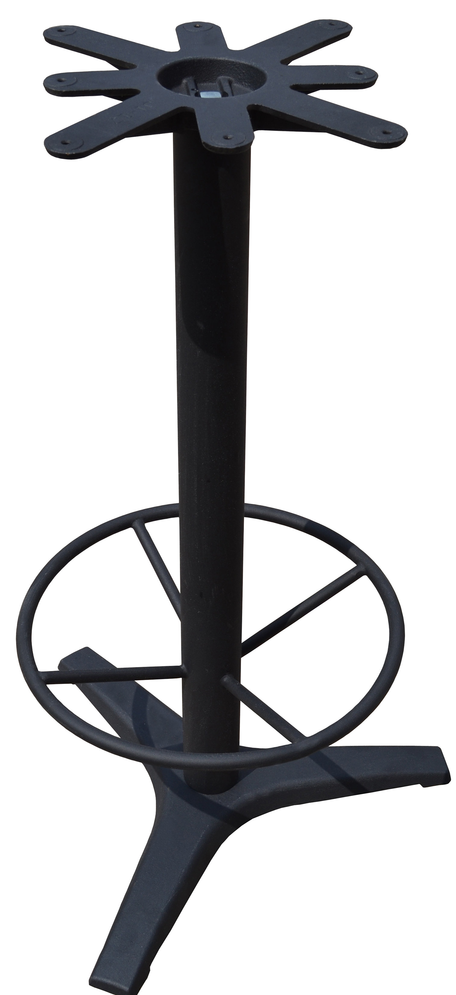 JI Bases 27" 3 Prong Cast Iron Bar Height Pedestal Table Base with 17 ...