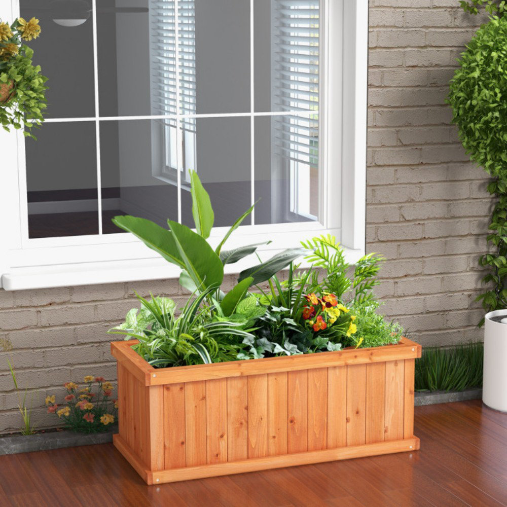 Lark Manor™ Raised Garden Bed Wooden Planter Box With 4 Drainage Holes ...