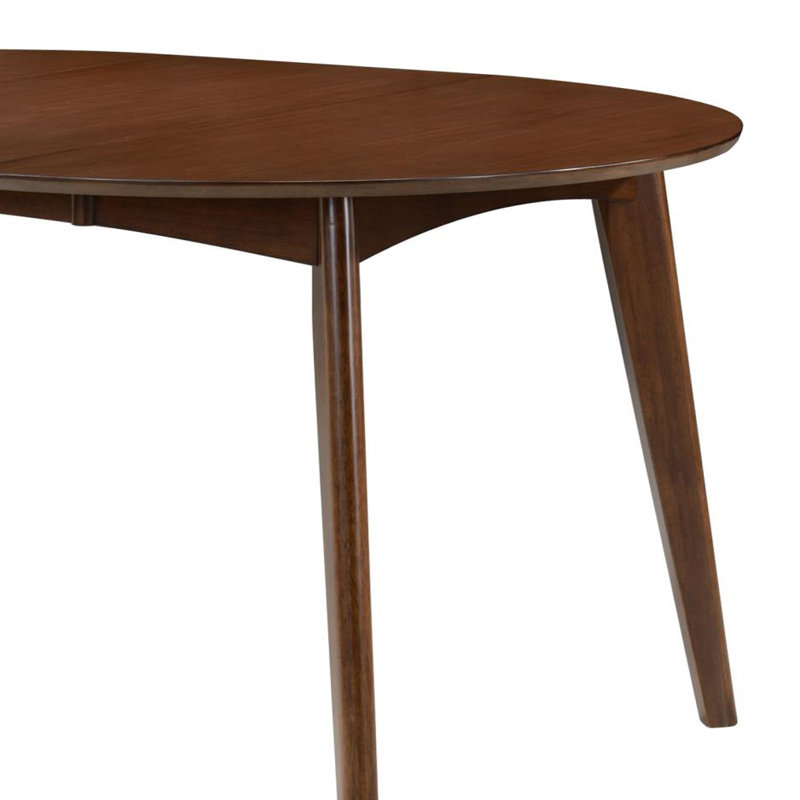 George Oliver Kaylien Extendable Oval Dining Table in Brown | Wayfair