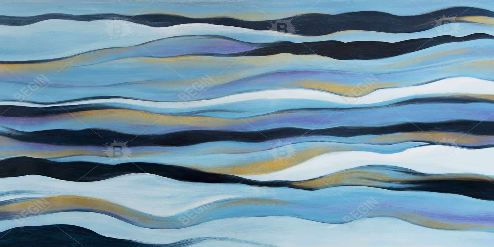 Begin Edition International Inc. Blue sweep - 15.75"x31.50" Desk mat ...